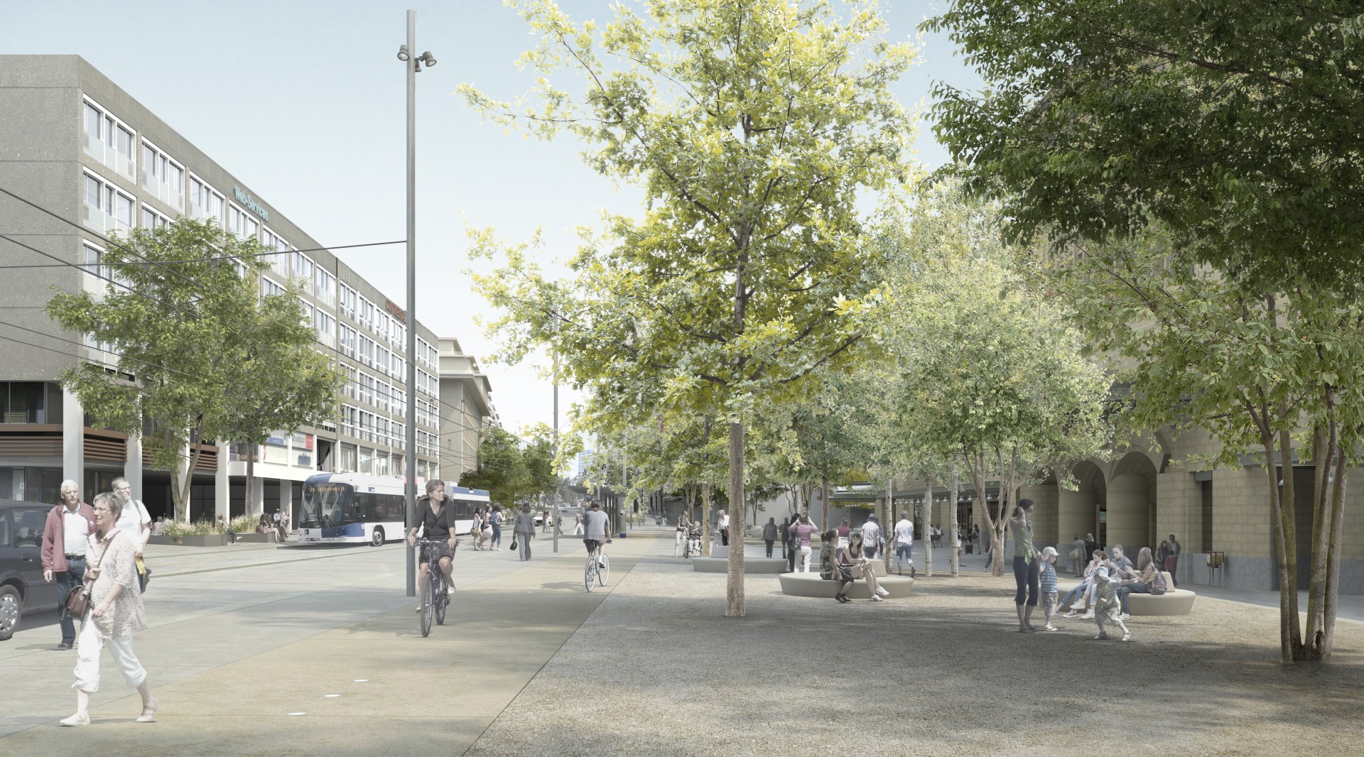 Lausanne arborise et piétonnise l’esplanade de sa gare CFF | Batimag
